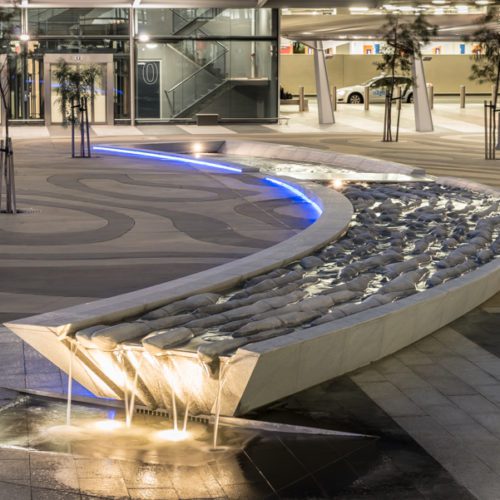 Adelaide Airport Landmark Water Feature Project | MYKRA